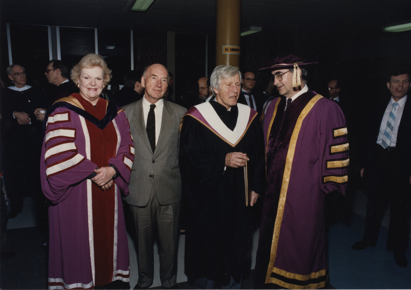 Dignitaries at Wilfrid Laurier University fall 1988 convocation ...